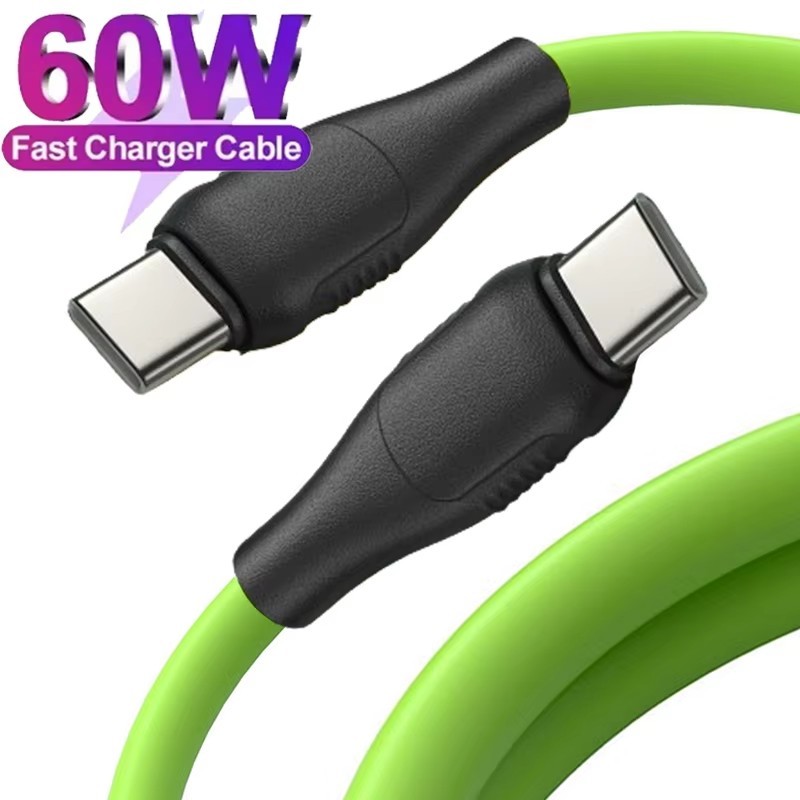 1/2/3 ชิ้น 60W Type C ถึง Type C Data Cable - Dual-Head Type-C Charger ...