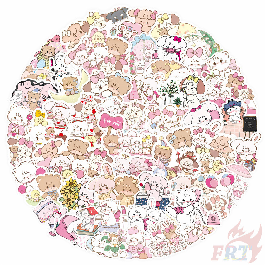 100Pcs/Set MIKKO Art Series 02 Q Funny Stickers Mousse‌ Latte‌ Souffle ...