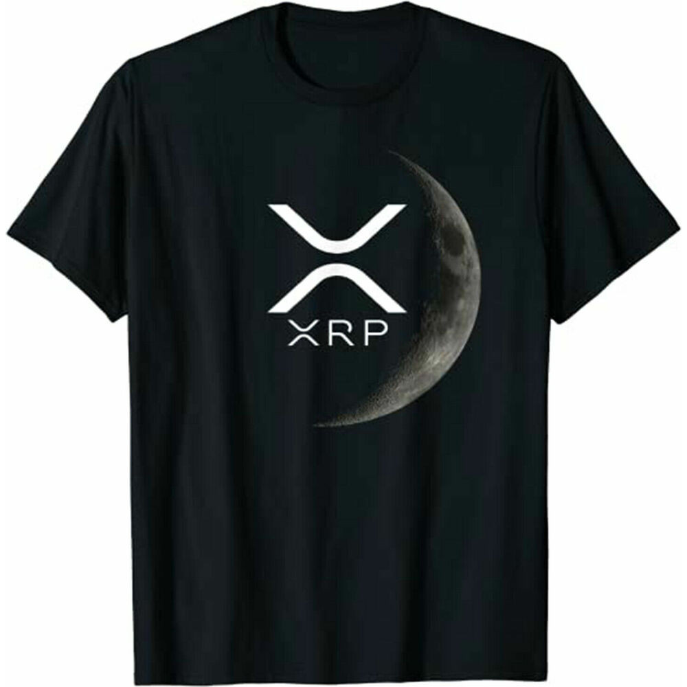 เสื้อยืดผ้าฝ้ายผู้ชาย XRP Crypto Cryptocurrency Ripple XRP Moon เสื้อ ...