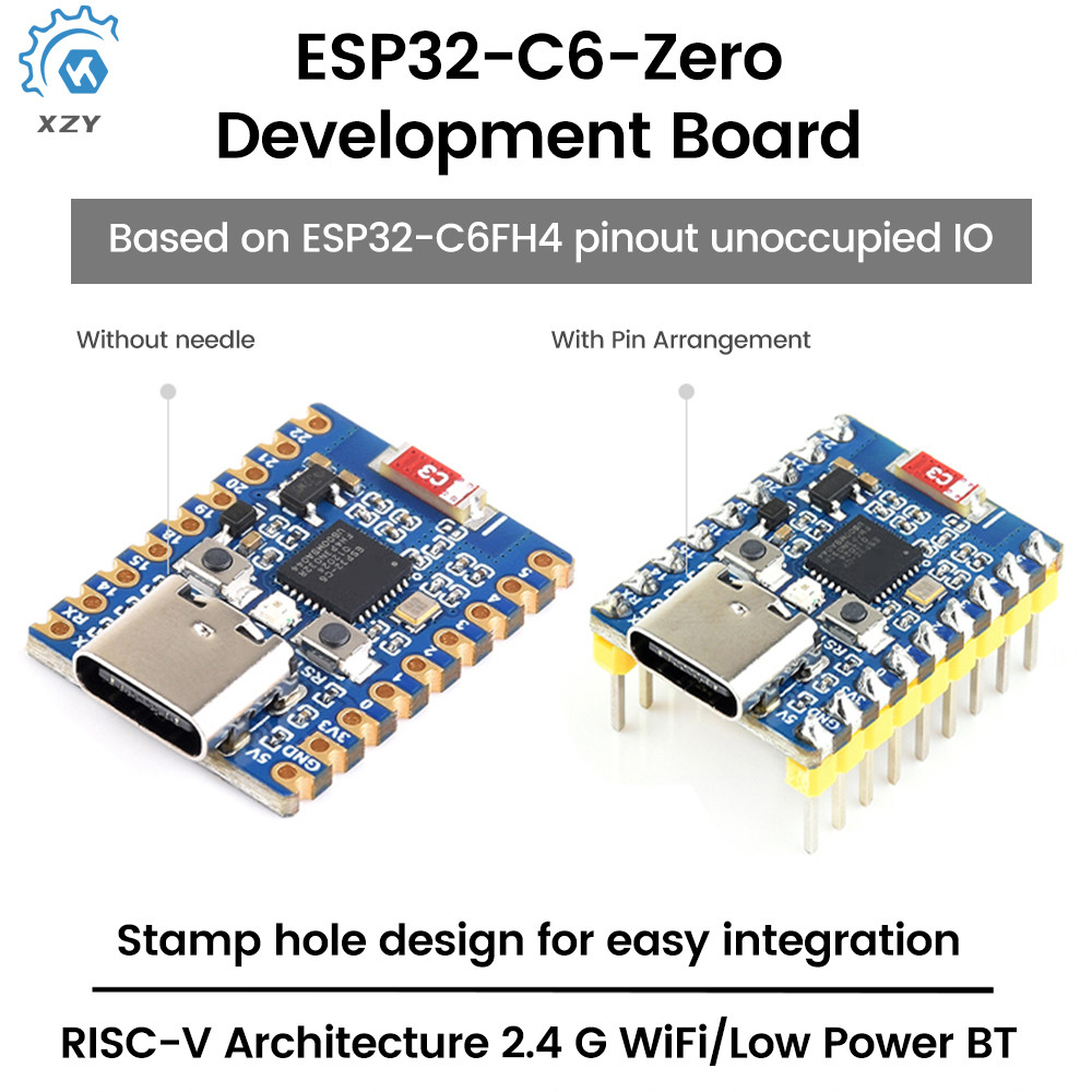Esp32-c6-zero Development Board Mini WiFi6 BT โมดูล Dual Mode การสื่อสารบอร์ด 4MB แฟลช | Shopee ...