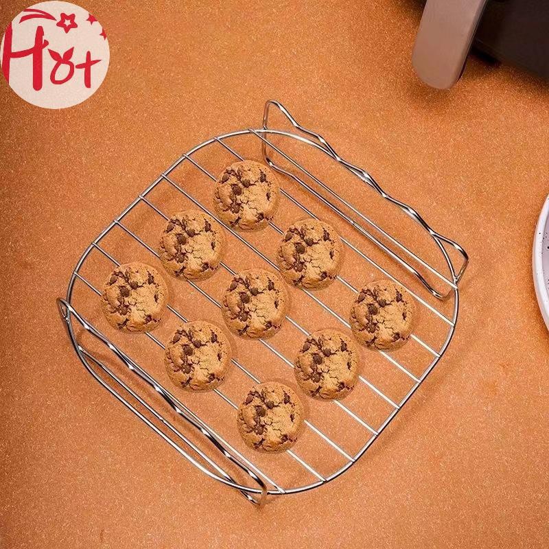 Ge Air อุปกรณ์หม้อทอดไฟฟ้าสแตนเลสชั้นวางย่างสองชั้นพร้อม 4 เลือกเนื้อ ...