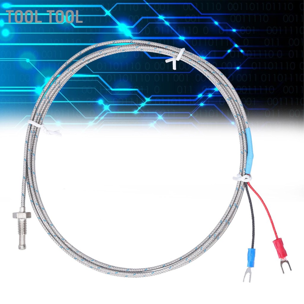 Tool Thermocouple Sensor WRNT‑02 M8 Thread Screw Red Black Wire K Type ...