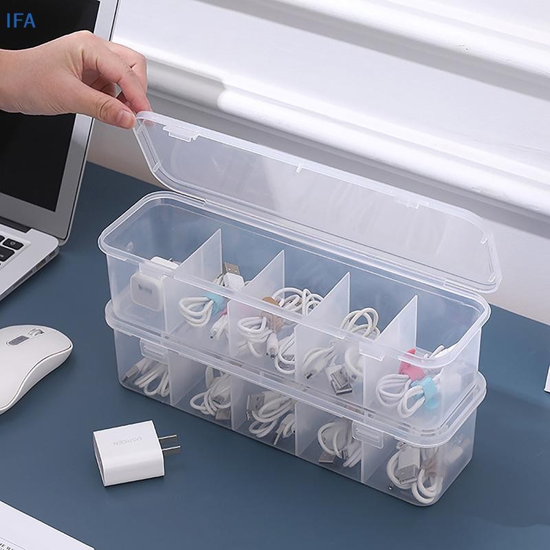IFA See-through Charge Cable Organizer Box Data Cable Management Box ...
