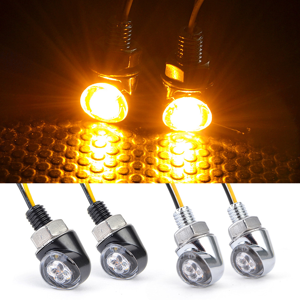 12V Retro Blinker LED Amber Light Blinker ไฟเลี้ยว Emark Indicatator ...
