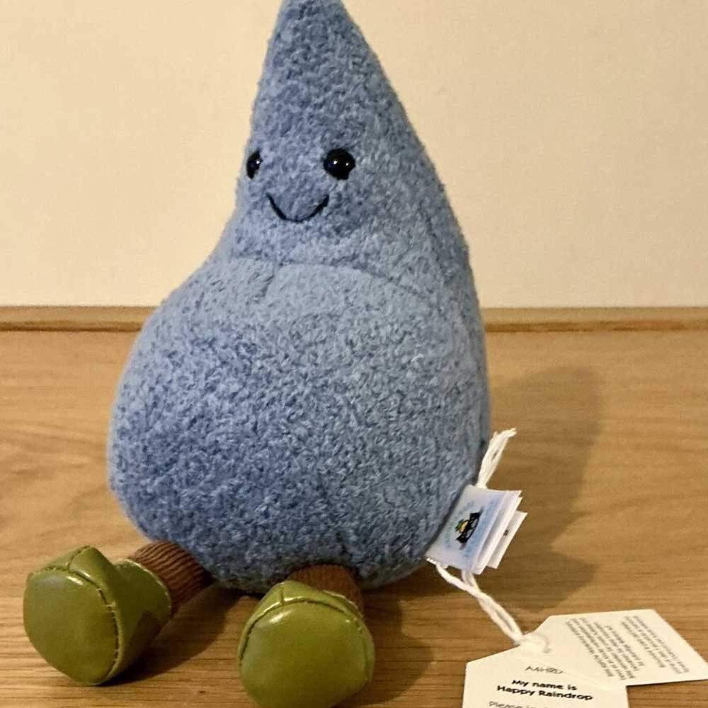 Amuseables Happy Raindrop Stuffed Animal Soft Water Droplet Plushies ...