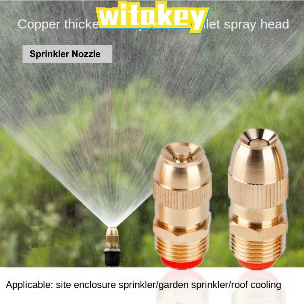 WITAKEY Atomizing Sprinkler หัวฉีด,ทองเหลืองปรับหัวสปริงเกลอร์,สวนชลประทานทองแดง Sprinklers รด ...