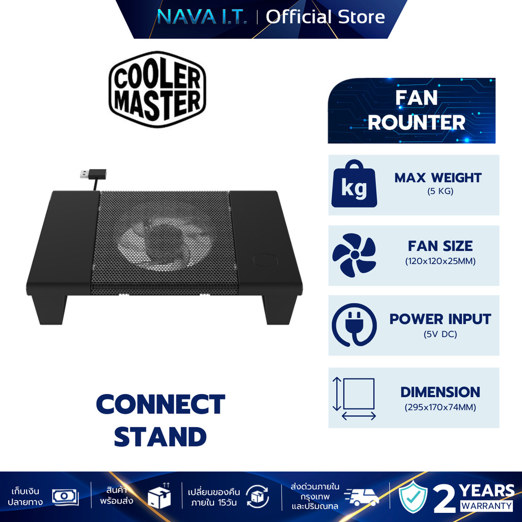 COOLER MASTER CONNECT STAND FAN ROUNTER พัดลมระบายความร้อนเร้าเตอร์ ...