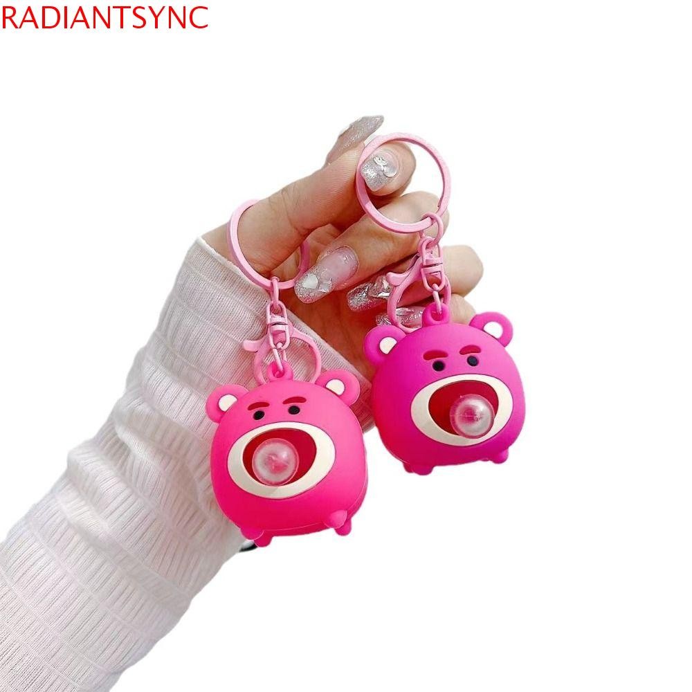 Radiantsync Capybara Bubble Blowing พวงกุญแจ, Stitch Strawberry Bear Capybara Bubble Keyring ...