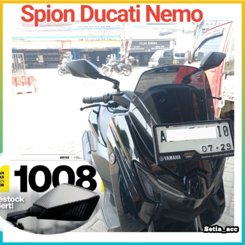 เปิดกระจกมองข้าง 1008 NEMO Carbon Nmax Turbo Vario 16o 160 PCX ADV XMAX AEROX HONDA YAMAHA ...