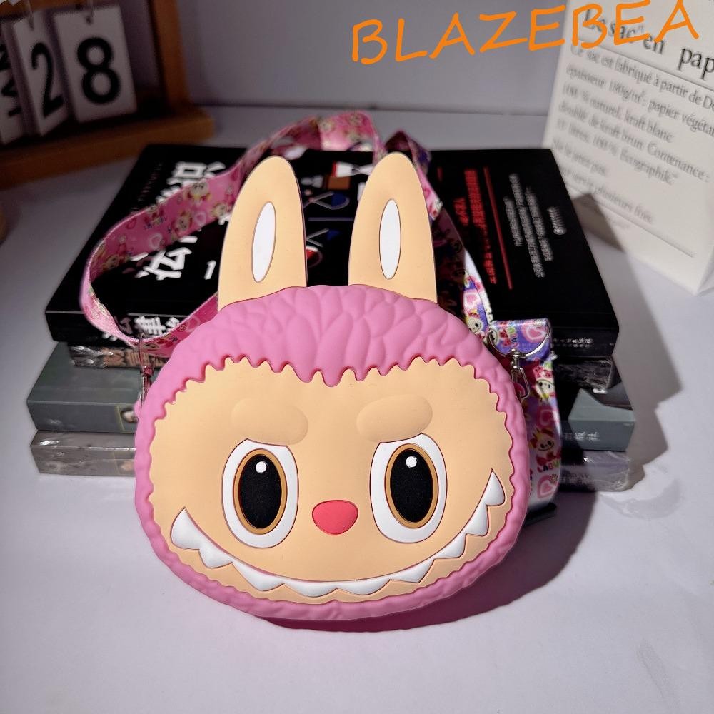 Blazebea Labubu Crossboday กระเป๋า, สายปรับได้การ์ตูนกระเป๋าสะพายซิลิโคน, กระเป๋าสตางค์น่ารักแบบ ...