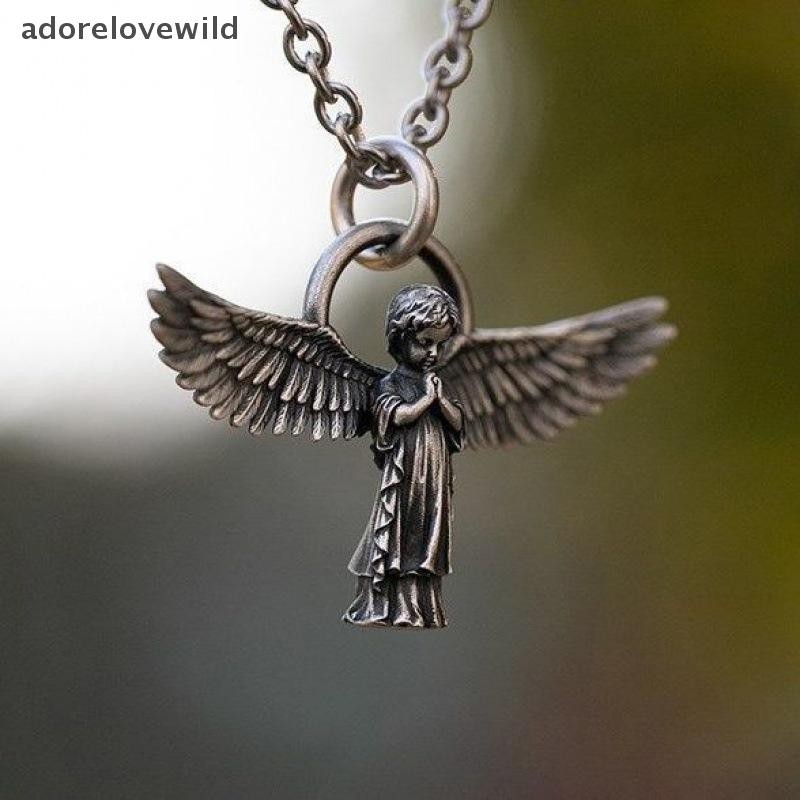 Adorelovewild Vintage Punk Silver สี Angel Wings จี้สร้อยคอผู้ชาย ...