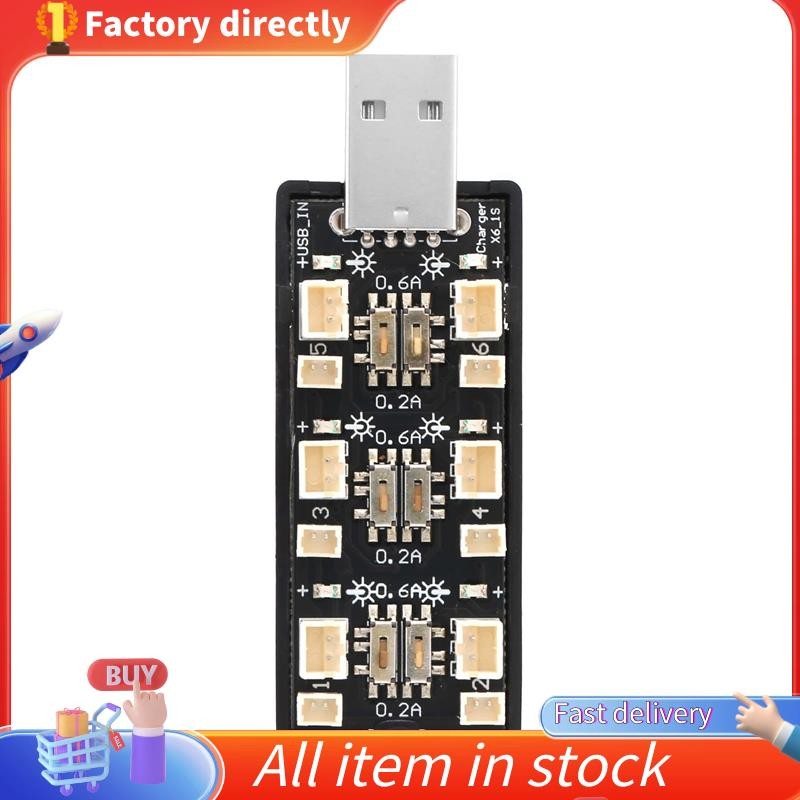 1S LiPo แบตเตอรี่เครื่องชาร์จ USB 3.7 V/4.020 V 6 ช่อง 1S LiPo Charger ...