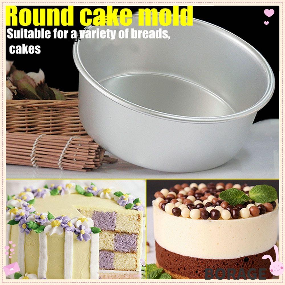 BORAG 4/6/8/10 นิ้วถาดเค้ก Bakeware จานเบเกอรี่เครื่องมืออลูมิเนียม Die ...