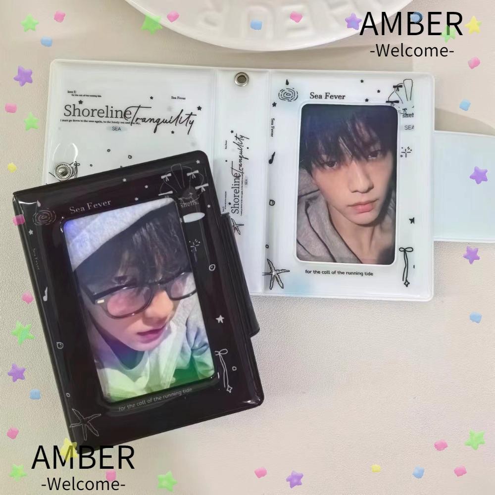 AMBER Photocard Binder, Shining Shell Series PVC Love Card Album, 3 ...