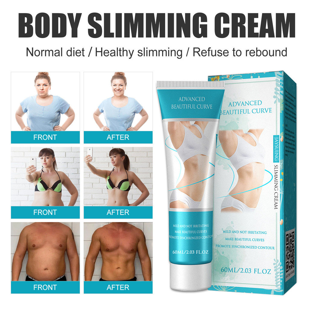 60ml Body Slim-ming ครีมป้องกันเซลลูไลท์ที่มีประสิทธิภาพ Fast Fat Bur-ning กระชับต้นขาแขน ...