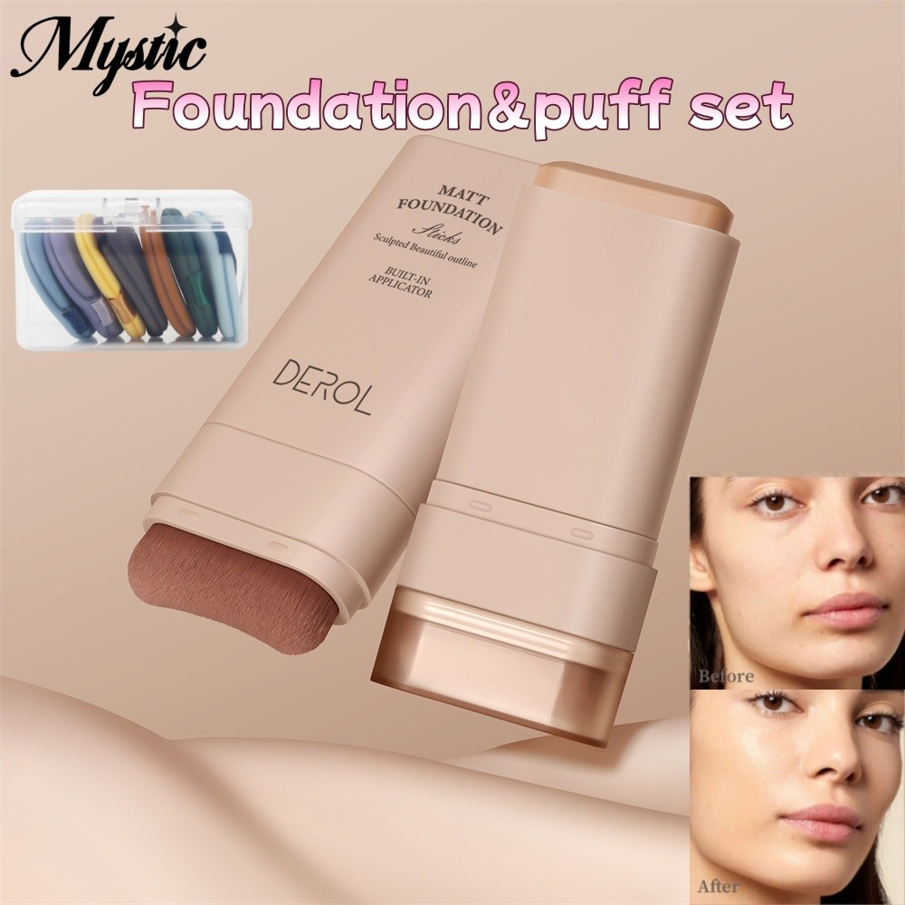 seterOL Foundation Stick With Brush puff set 5 Color 20g ครีมรองพื้นราคาไม่แพงกันน้ําหวานติดทน ...