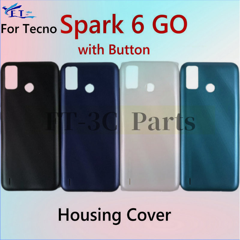สําหรับ Tecno Spark 6 GO KE5 KE5J KE5K แบตเตอรี่ประตูด้านหลังกรณีกลับ ...