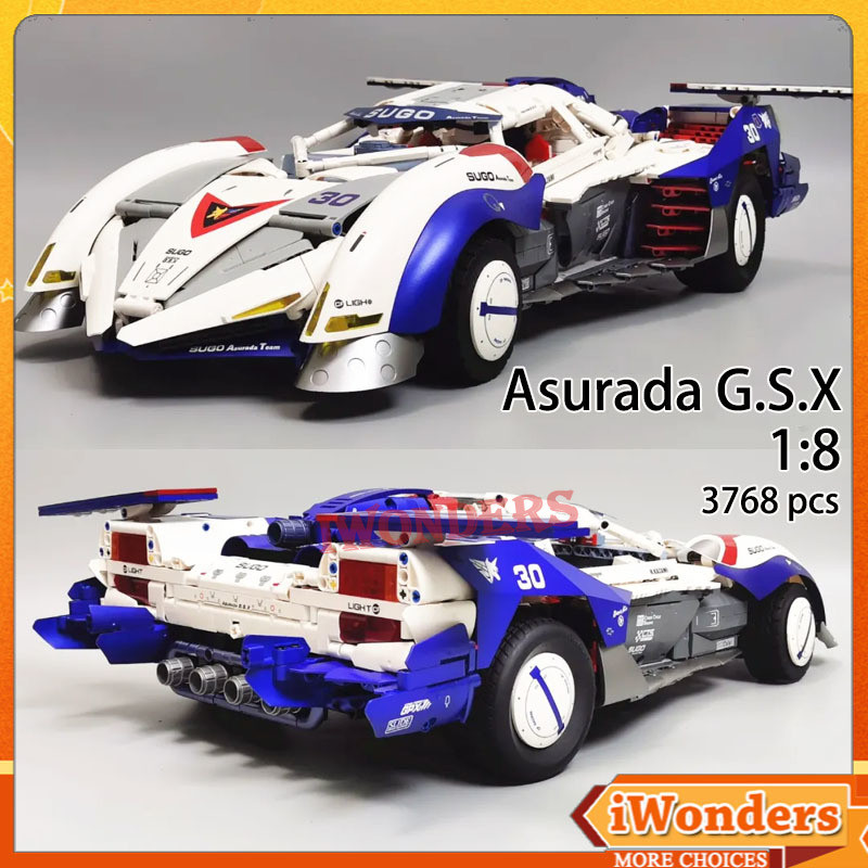 1:8 Asurada GSX Building Blocks อิฐ 3768pcs L7001 การวิเคราะห์ RC กีฬา ...