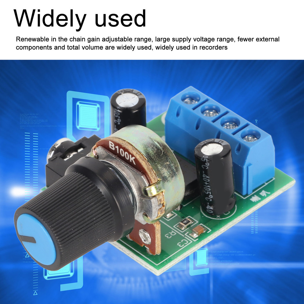 Nphoto 5PCS LM386 Power Amplifier Board Mini 0.5W to 10W Speaker DC 3V ...