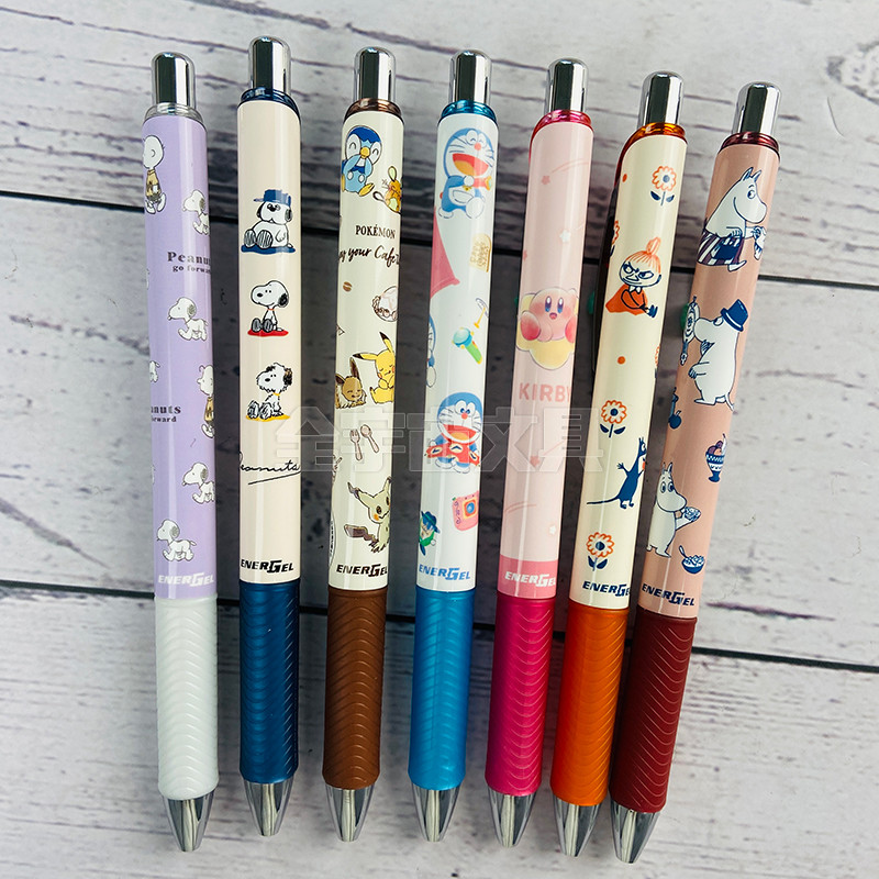ปากกาเพนเทลญี่ปุ่น Doraemon Moomin Pikachu Star Kirby Limited Gel Pen ...