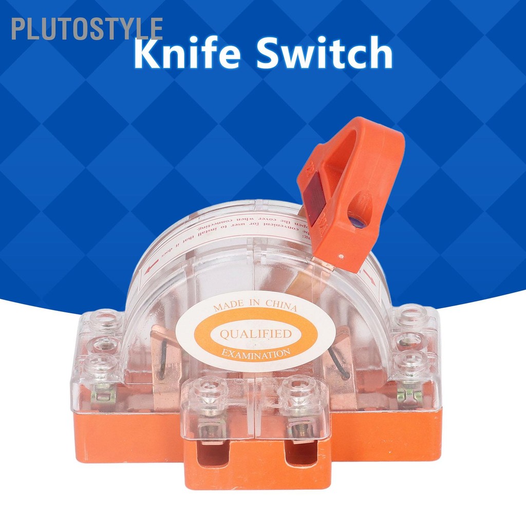 PLUTOSTYLE Transparent Knife Switch 2P 32A Double Pole Against Electric ...