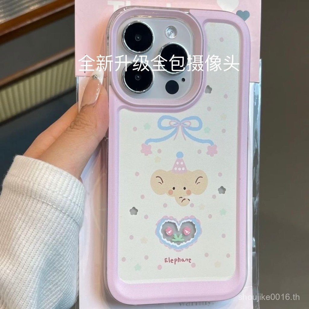 ลูกช้างโบว์สำหรับ iPhone 16, 11, 12, 13, 14, 15 PRO MAX, 7plus, 8PLUS, 11pro, 13pro, X, XR, เคส ...