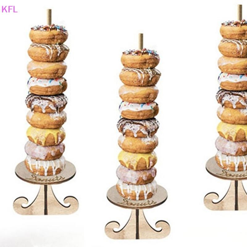 (KFL) ไม้โดนัทขาตั้งจอแสดงผล Rack DIY Wall Doughnut ชั้นวางขนมตกแต่งวัน ...