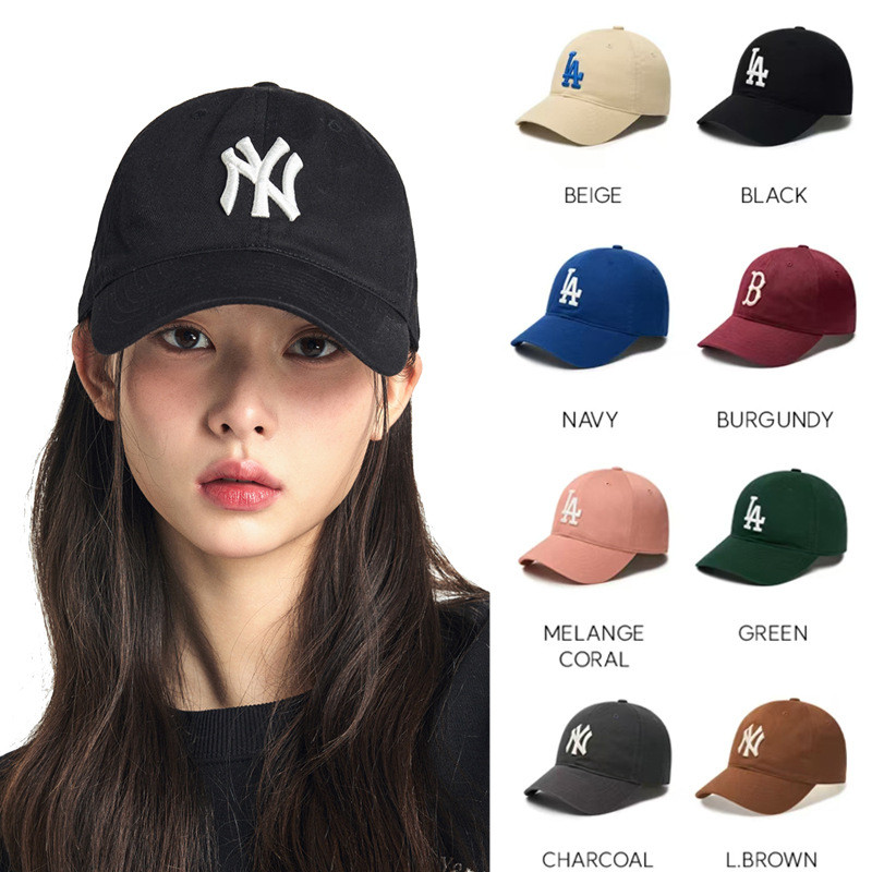 MLB หมวกผู้หญิง Soft Top ป้ายเล็ก NY เบสบอลหมวก CP77 ผู้ชายฤดูร้อน Casual Sunshade LA หมวก CP66 ...
