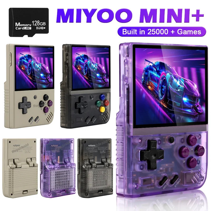 คอนโซลเกมพกพา MIYOO Mini Plus รุ่น V3 Mini + หน้าจอ IPS คอนโซลวิดีโอเกม ...