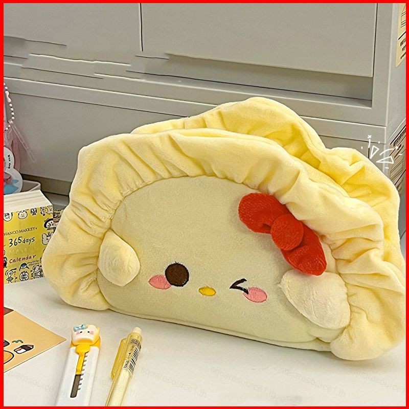 SQ1 Hello Kitty กล่องดินสอ Dumpling Plush การ์ตูนน่ารักนักเรียนขนาดใหญ่ ...
