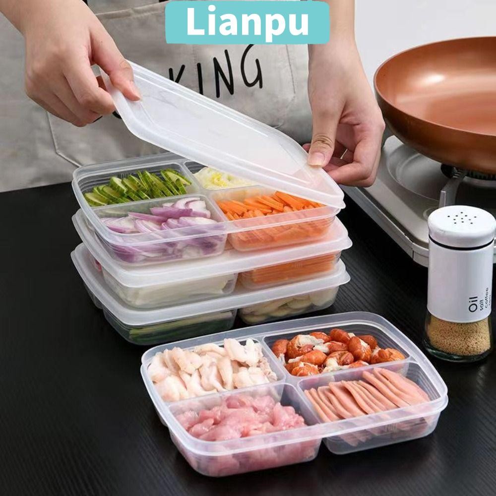 LIANPU กล่องเก็บของแช่แข็ง, การคัดแยกอาหารผักผลไม้ถนอมอาหารตู้เย็น ...
