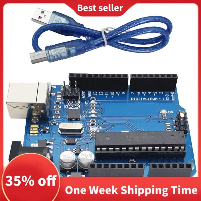 Unor3 บอร์ดควบคุมหลัก Atmega 328P Microcontroller โมดูลการเขียนโปรแกรม Development Board ...