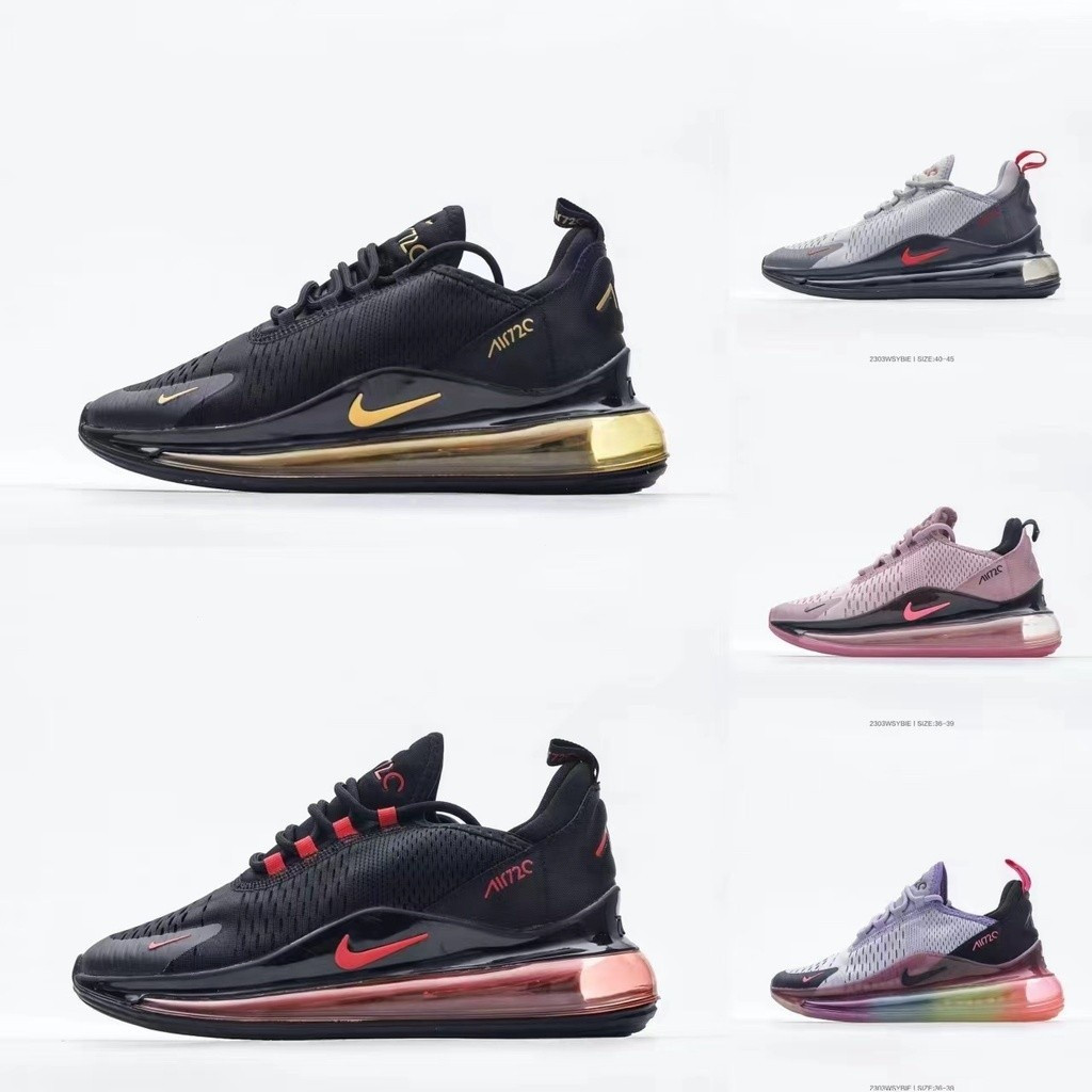 รองเท้าเดินทางลำลอง AIR MAX 720 สีดำทอง แบบมีเบาะทั้งฝ่ามือ XY8J UOKM ...