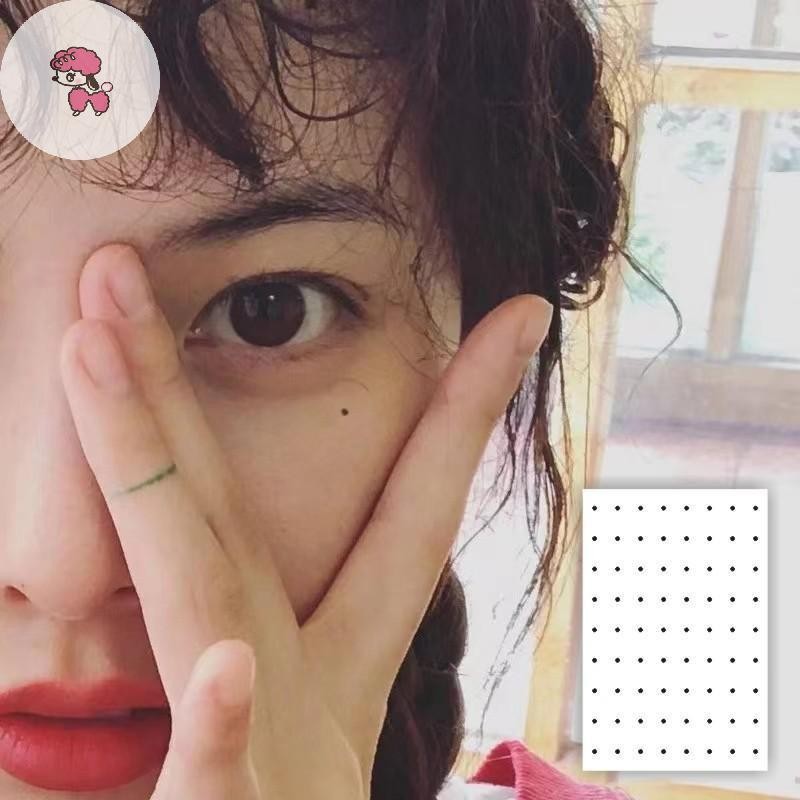 Grl 10 แผ่นสีดํารอยสักชั่วคราว Diy Tear Mole สติกเกอร์ Water Transfer ...