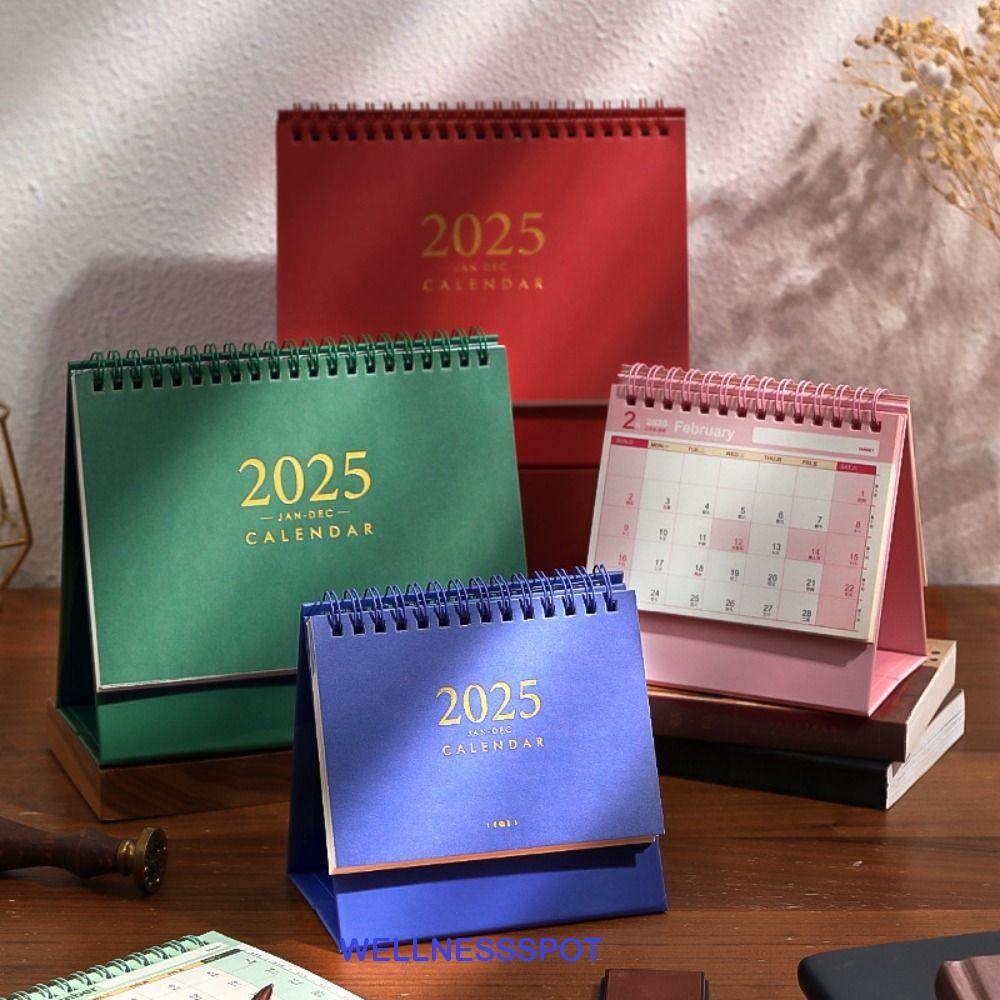 Wellnessspot 2024-2025 ปฏิทินตั้งโต๊ะ Creative 2025 นักวางแผนรายเดือนกระดาษหนาวาระรายปีพร้อมสติก ...