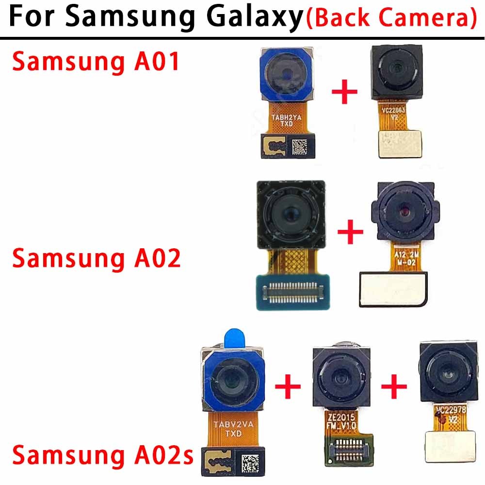 กล้องหลังต้นฉบับสําหรับ Samsung Galaxy A01 A015 A02 A022 A02s A025 ...