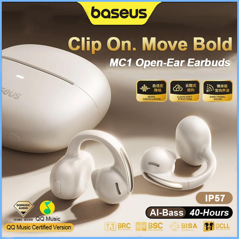 Baseus MC1 Clip-On Sports Earbuds Ear Clip หูฟังไร้สายบลูทูธ 5.4 หูฟัง ...