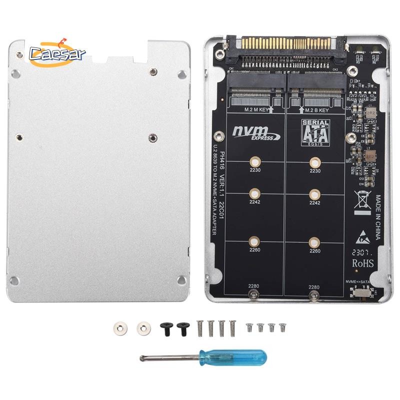 อะแดปเตอร์ 2in1 M.2 NVMe และ SATA-Bus NGFF SSD ถึง PCI-E U.2 SFF-8639 ...
