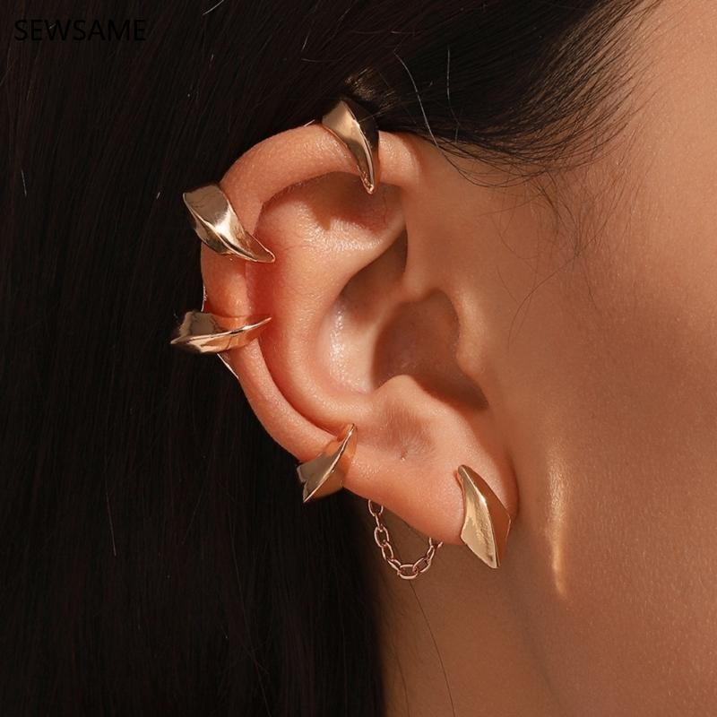 SEWSAME Devils Fangs ต่างหูปรับหูแฟชั่นต่างหู Crawler Wrap Cuff | Shopee Thailand