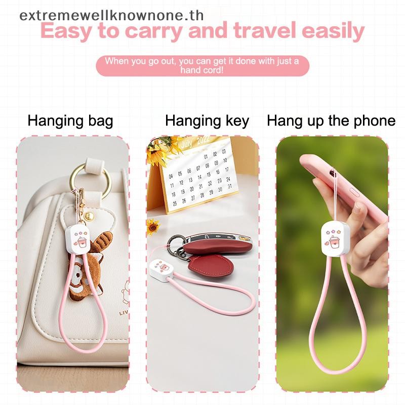 EWTH 3A 60W Fast Charge Lanyard Data Cable พวงกุญแจสั้นสายคล้องมือสาย ...