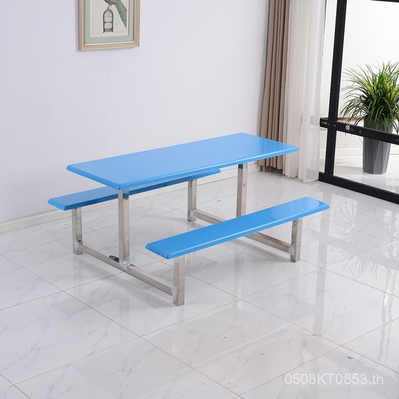 ชุดโต๊ะอาหารสำหรับพนักงาน 4 คนสำหรับโรงอาหารบริษัท โต๊ะและเก้าอี้สำหรับ ...