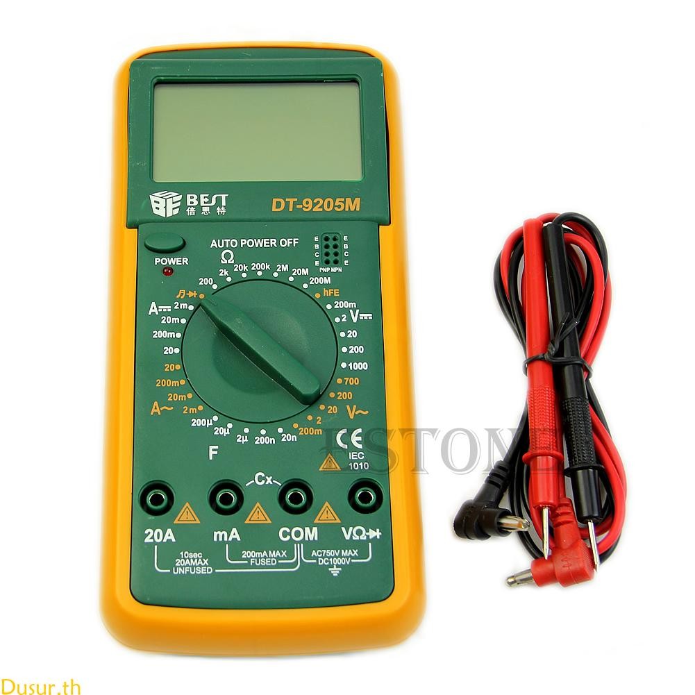 Dusur DT9205M มัลติมิเตอร์แบบโวลต์มิเตอร์แบบดิจิตอล Ohmmeter แอมป์ ...