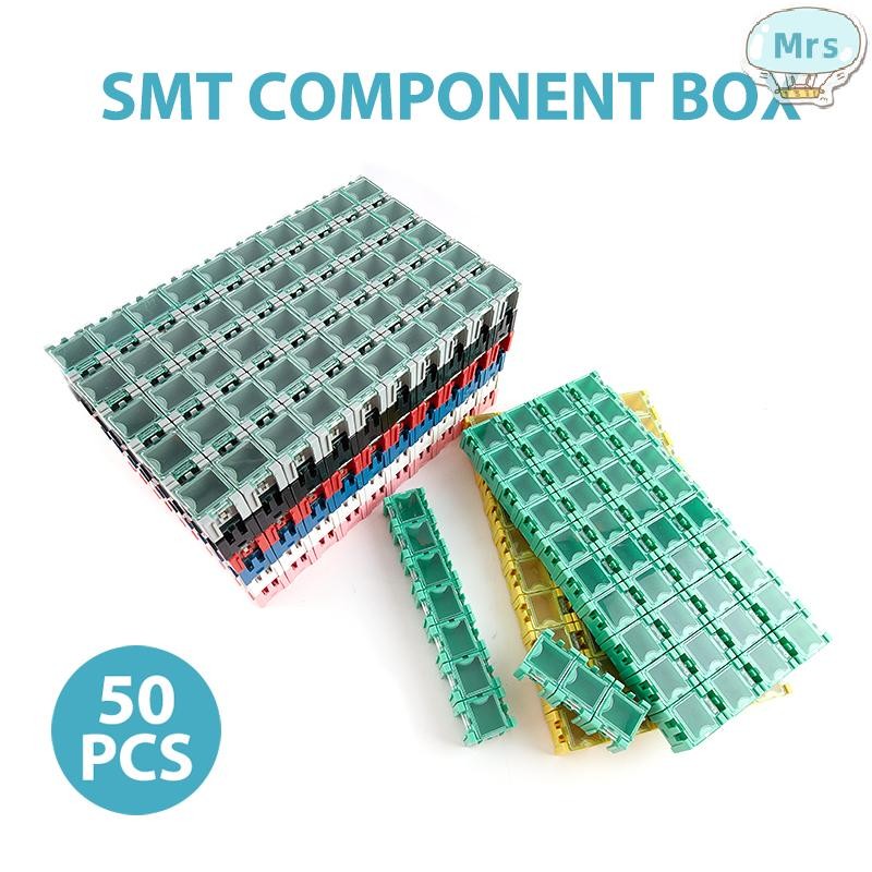 [MR] 50 ชิ้น/เซ็ต SMD SMT ส่วนประกอบอิเล็กทรอนิกส์คอนเทนเนอร์กล่องเก็บ ...