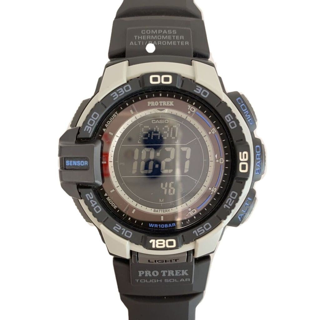 CASIO Men's Watch Solar PROTREK Digital Rubber SLV BLK Direct from ...