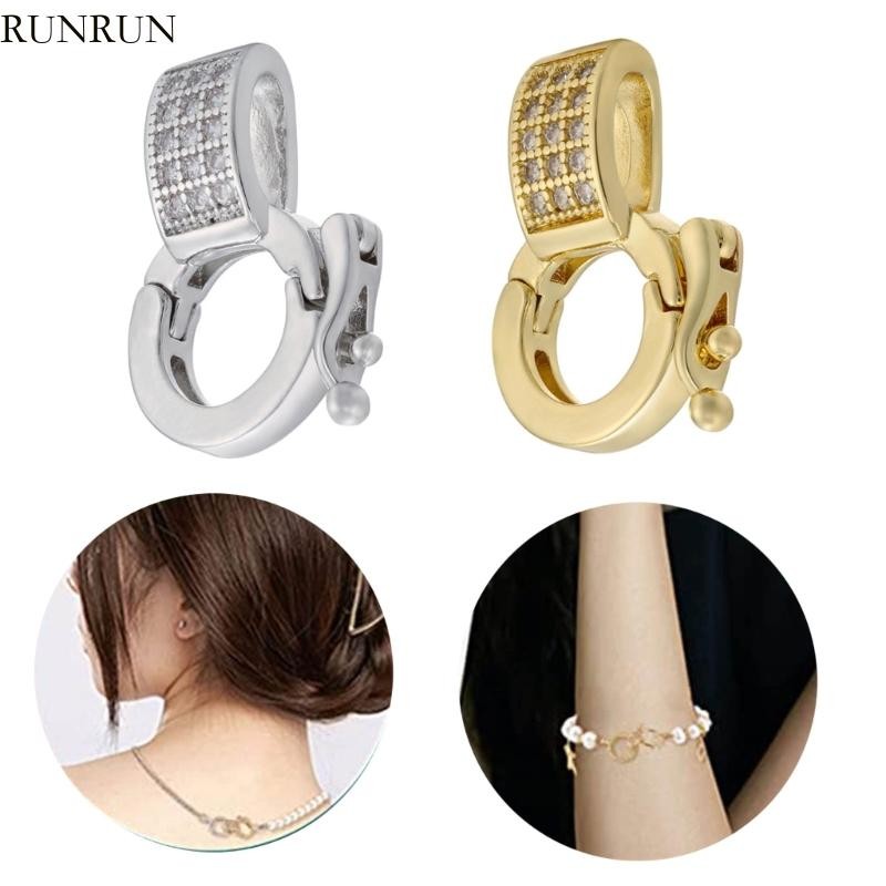 Run พับ Over Clasps Enhancer Clasp Cubic Zirconia Connector เปลี่ยนจี้ ...