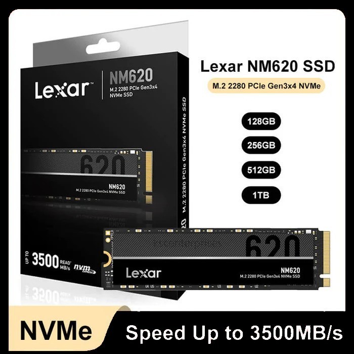 ส่งด่วน SSD Lexar NM620 256GB 512GB 1TB (เอสเอสดี) M.2 2280 PCIe NVMe ...