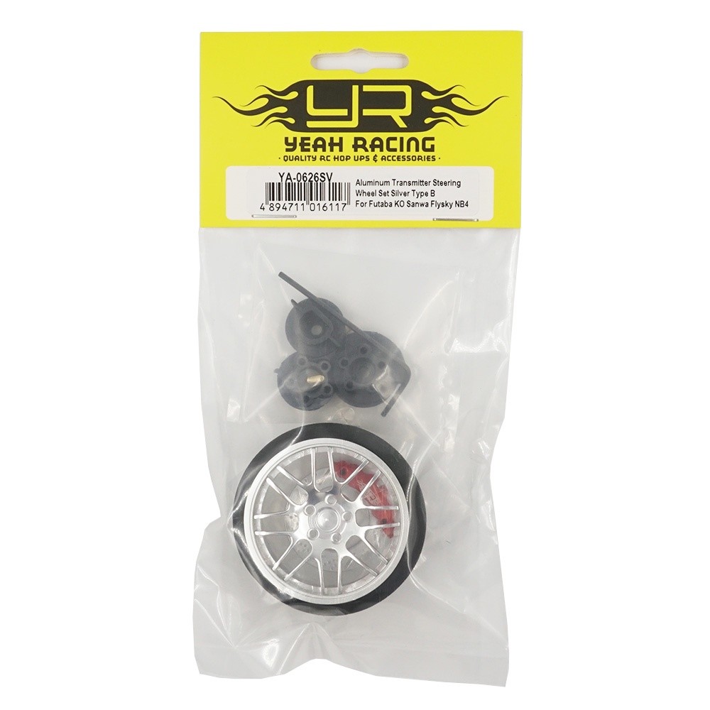 Yeah racing ALUMINUM TRANSMITTER STEERING WHEEL SET TYPE A FOR FUTABA ...