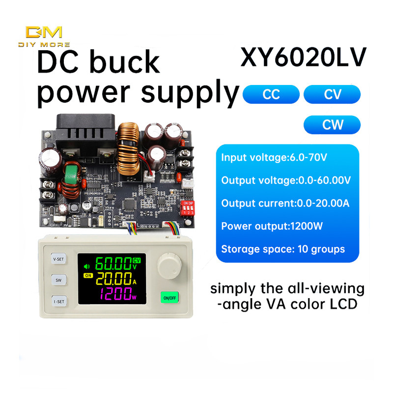 Diymore XY6020LV CNC ปรับแรงดันไฟฟ้า DC ปรับ Step-Down แหล่งจ่ายไฟ ...