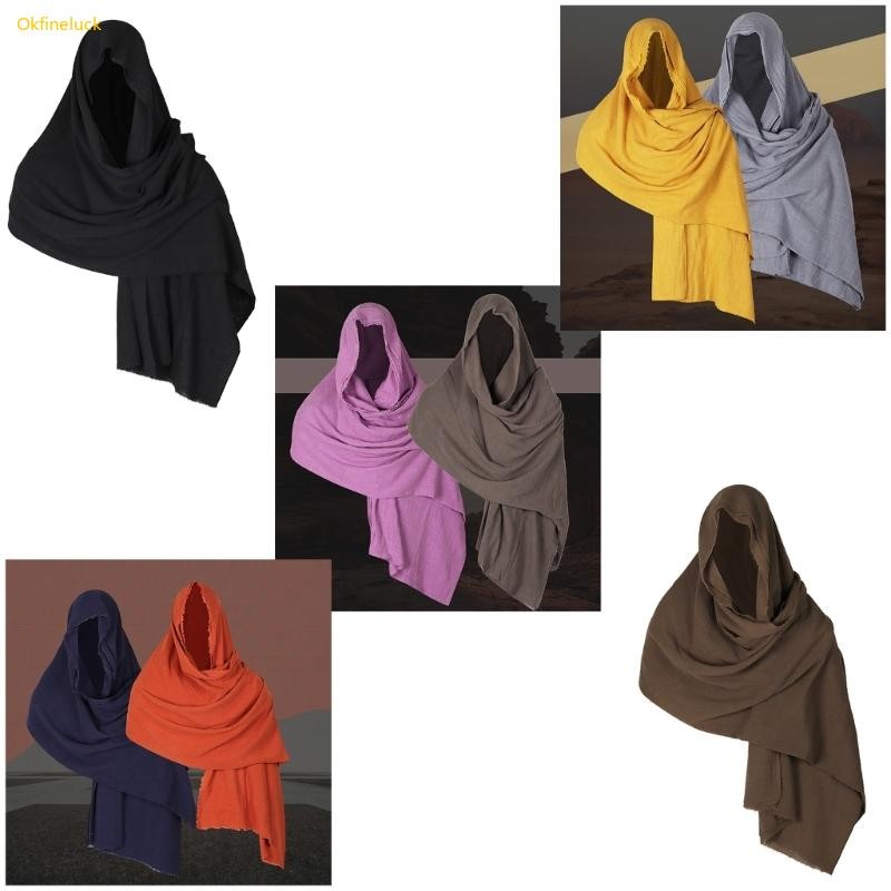 OKFI Cowl Hood ผ้าพันคอ Rogues Hood ยุคกลางเสื้อคลุม Renaissance ...