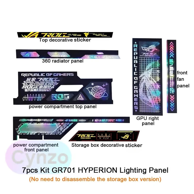 Mod ROG Hyperion แผงไฟสำหรับ Asus GR701 Case,5V ARGB Aura SYNC Gamer ...